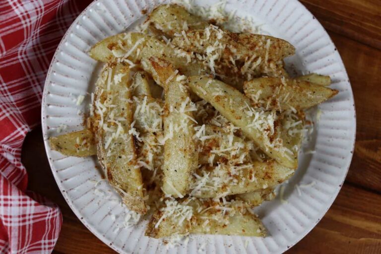 Garlic Asiago Potato Wedges (Crispy Steakhouse-Style)