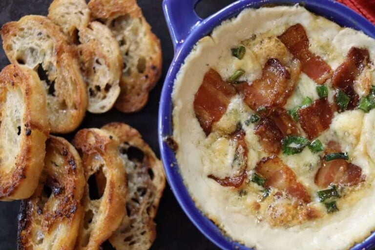 Easy Bacon Blue Cheese Dip - Sustainable Slow Living