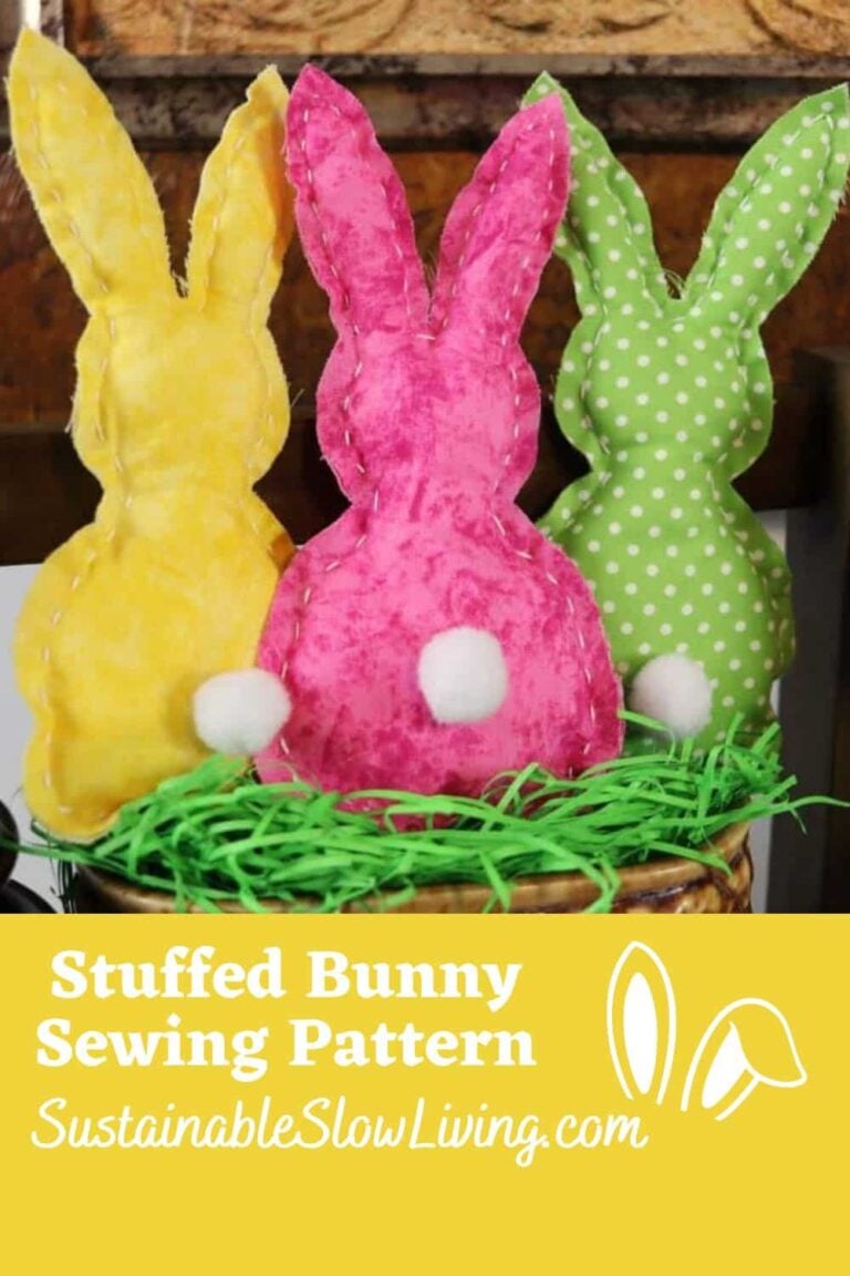Free Stuffed Bunny Sewing Pattern || Easy To Make - Sustainable Slow Living