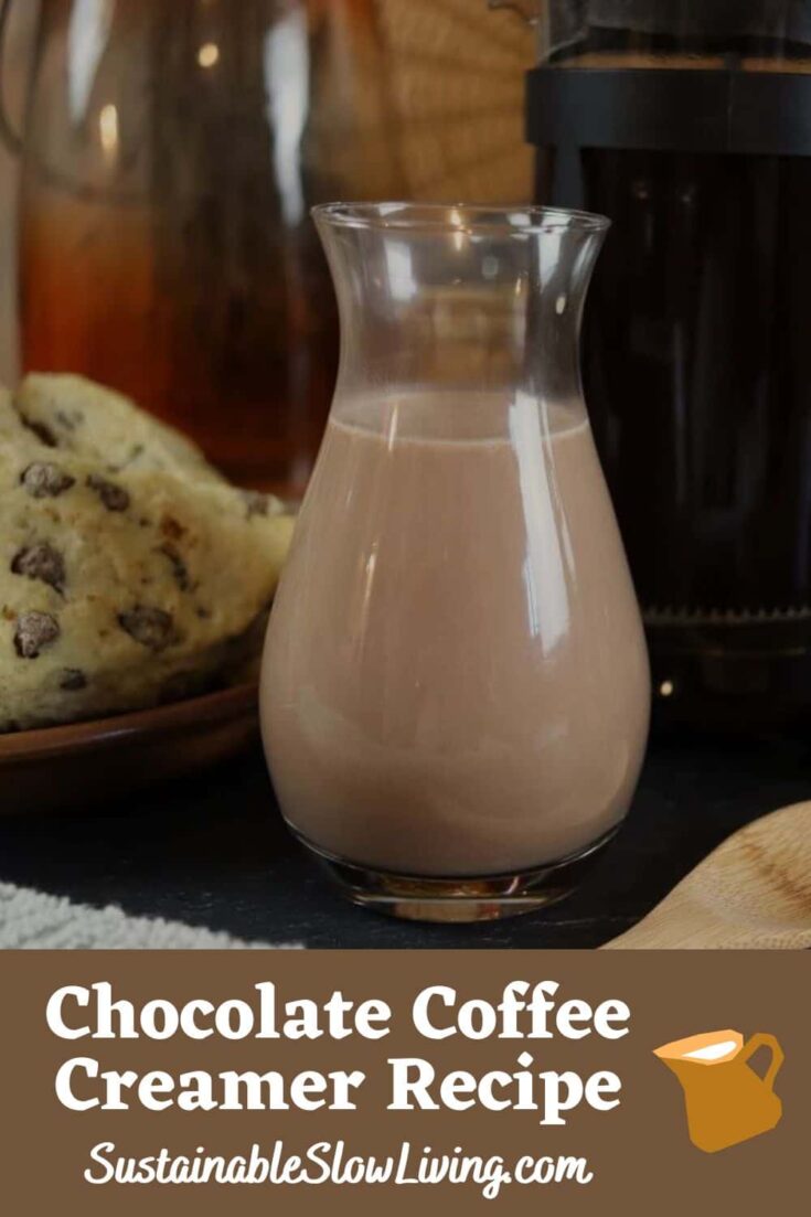 Simple Homemade Chocolate Coffee Creamer Recipe - Sustainable Slow Living