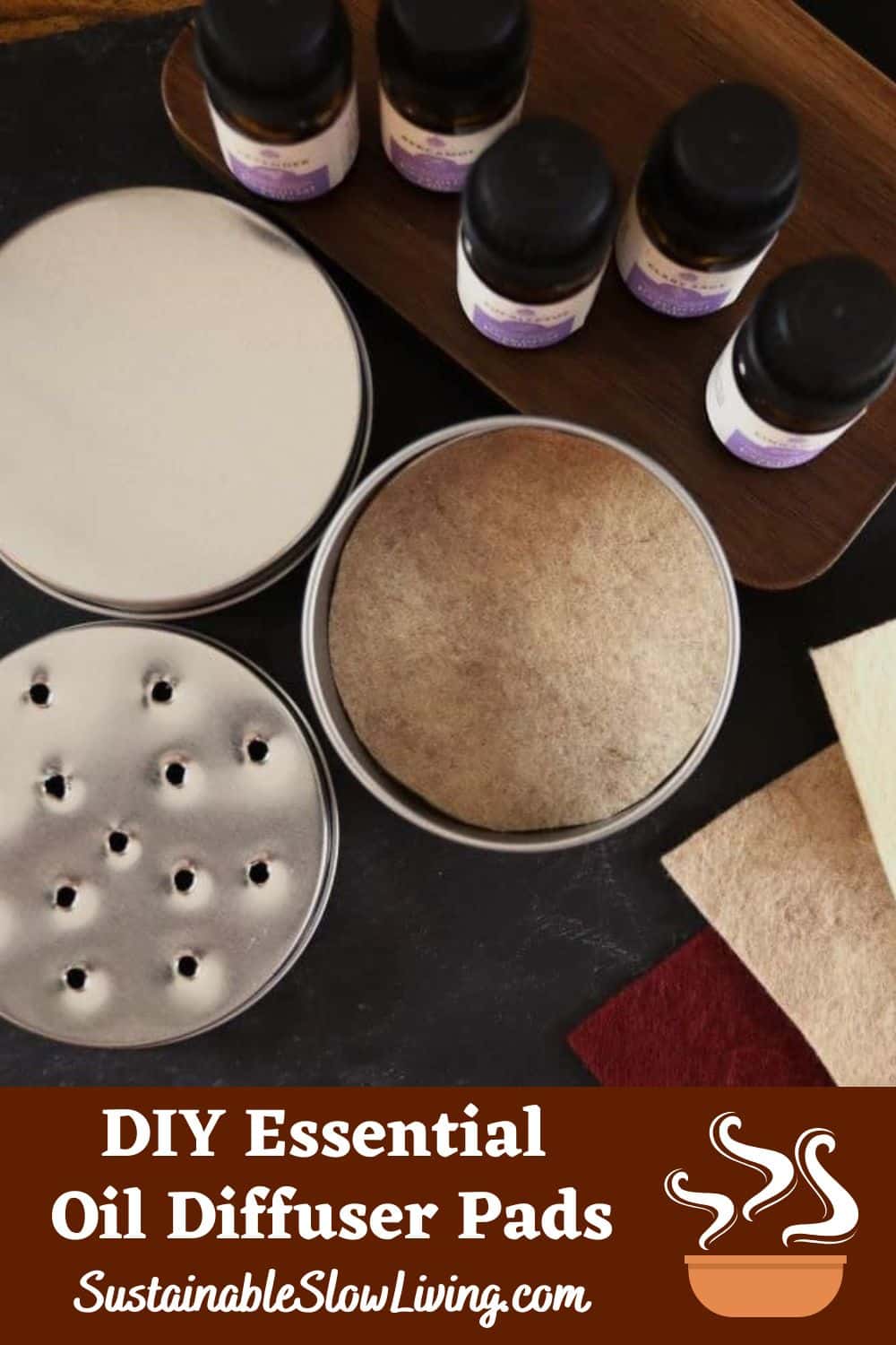 DIY Essential Oil Diffuser Pads - Sustainable Slow Living